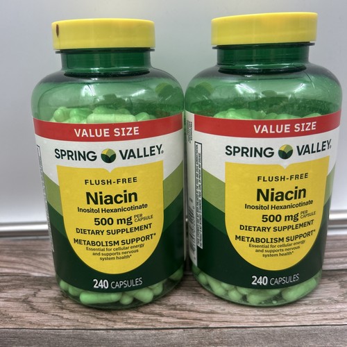 Spring Valley Niacin Metabolism Support Dietary Supplement 240 Capsules ...