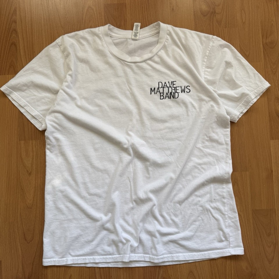 Dave Matthews Band T Shirt Rock Music Logo Double Sided Made In USA Sz ...