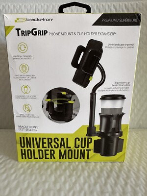 Bracketron - TripGrip Universal Cup Holder Phone Mount - Black NEW!! | eBay