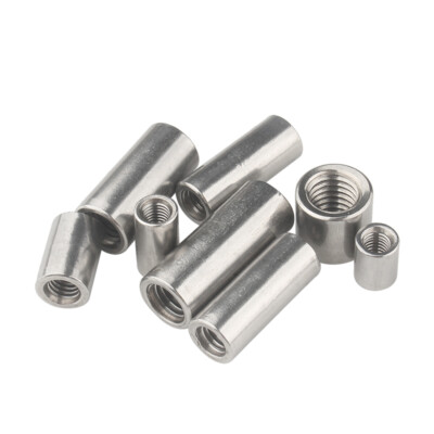 M3-M16 Round Threaded Sleeve Rod Bar Stud Connector Long Nuts Stainless ...