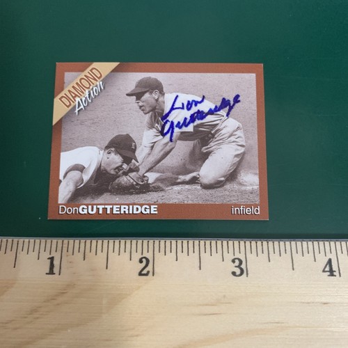 Don Gutteridge SIGNED baseball card, St. Louis Browns, AUTOGRAPHED | eBay
