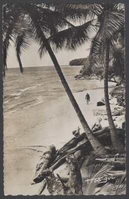 AOP Gabon vintage real photo postcard - Bord de Mer pres de Libreville ...