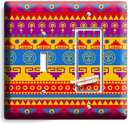 LATIN AMERICAN SOUTHWEST PATTERN LIGHT SWITCH OUTLET WALL PLATE ROOM ...