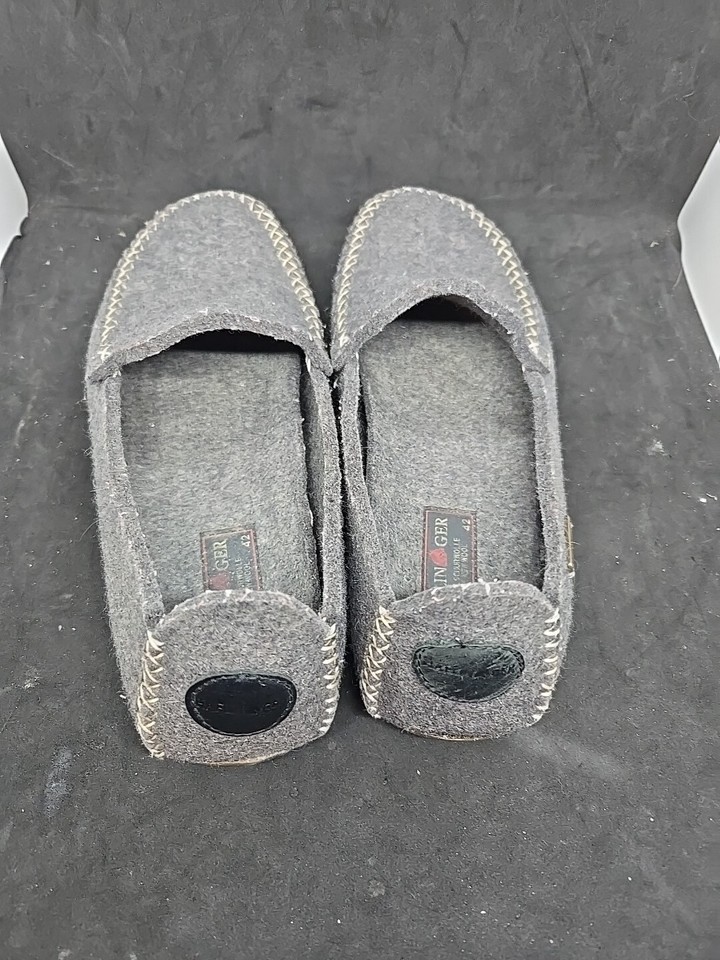 HAFLINGER Wool Moccasin Slip-On Flats Loafer EU 42 Gray Unisex Driving ...