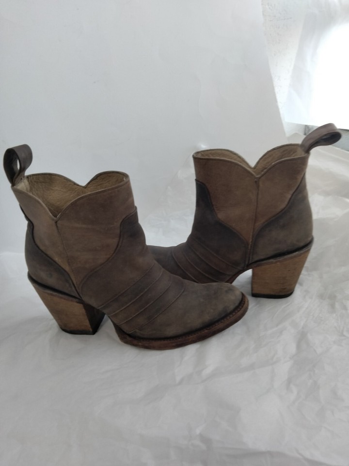 Corral Women's Circle G Short Boots Distressed Chunky Heel US 6 | eBay