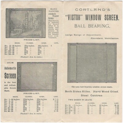 Cortland House Door & Window Screen Folder Vintage Springfield ...