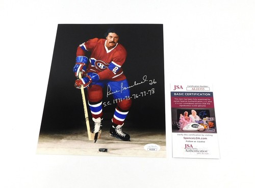 Pierre Bouchard Signed 8 x 10 Color Photo SC 1971-73-76-77-78 Canadiens ...