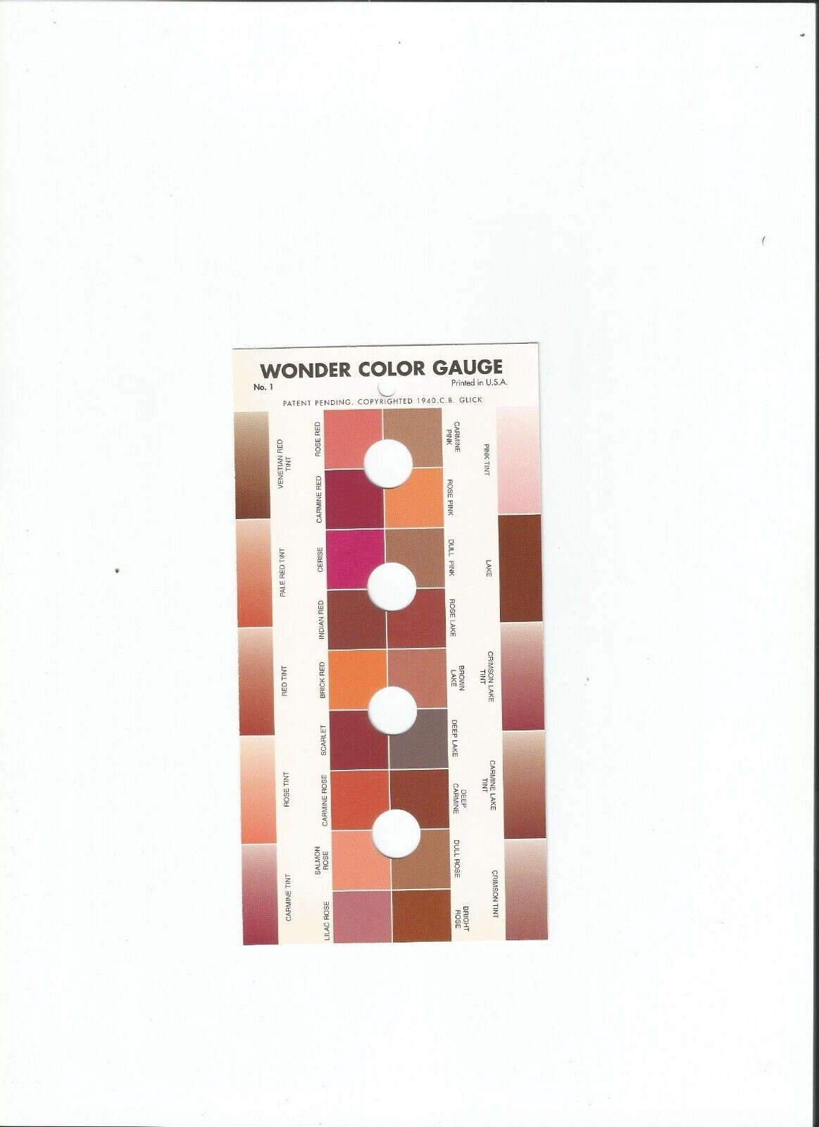 1 Wonder Color Gauge - Stamp Color Guide / Gauge - Meghrig | eBay