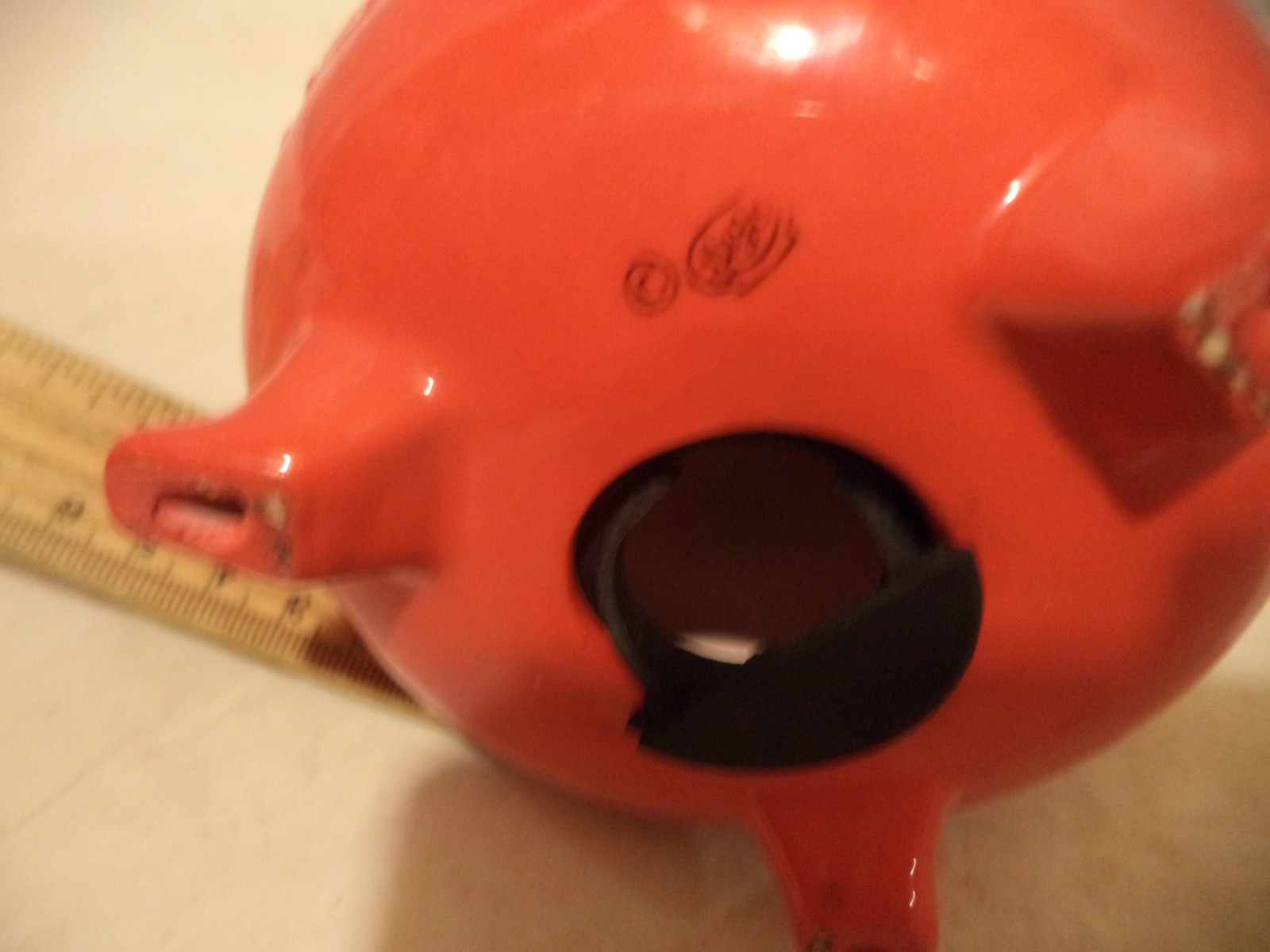 Vintage Penny Pot LEGO Japan Ceramic RED KETTLE Piggy Bank | eBay