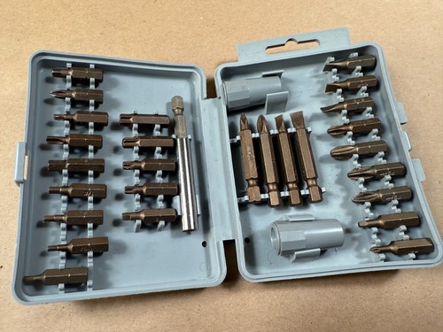 Nice Craftsman Vintage 30pc Power Screwdriver Torx Hex Bit Set in Case ...