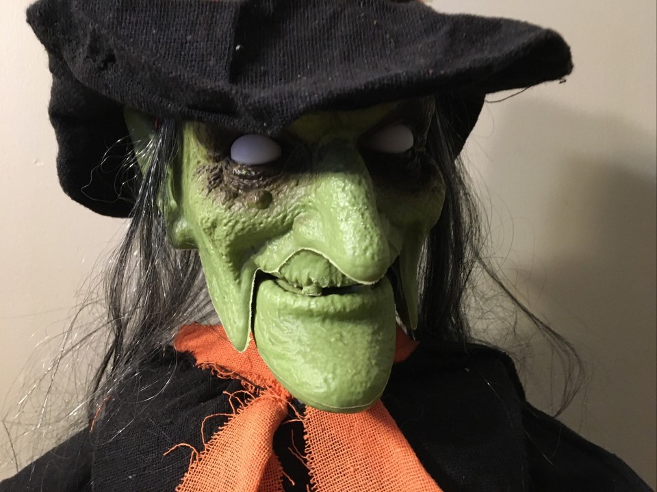 Animated Standing Witch 3ft Pan Asian Creat Light Up Eyes Sounds ...
