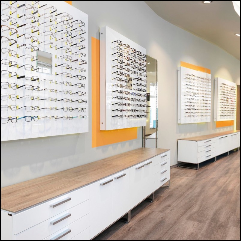 Wall mount Acrylic Optical Frame Display with Hardware - In Frosted ...