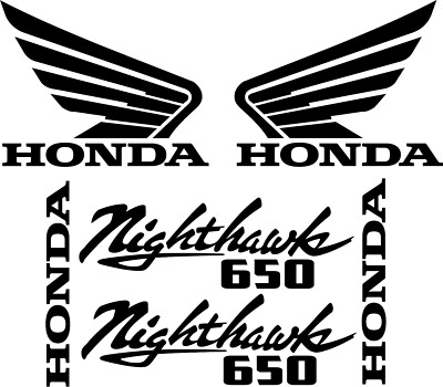 #4911p Nighthawk 650 Kit 6pcs Matte Black Decals Stickers | eBay