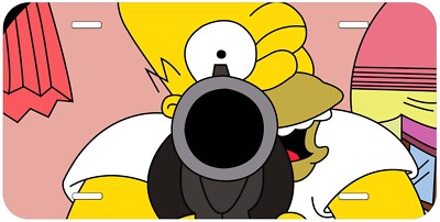 Homer Gun Aluminum Car Tag License Plate HM07 | eBay