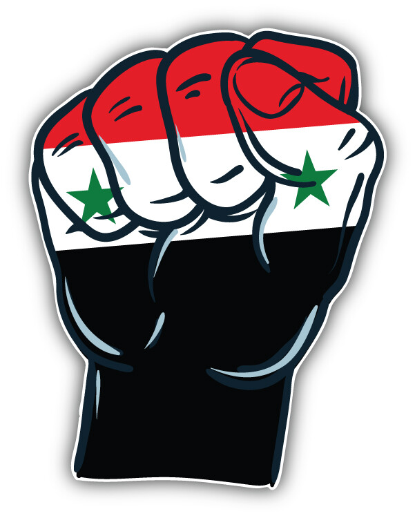 Syria World Flag Fist Car Bumper Sticker Decal | eBay