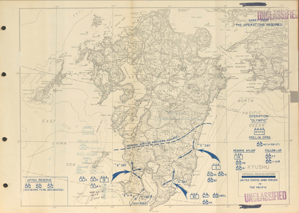 187 Page Staff Study OPERATION OLYMPIC WWII Japan Invasion Maps Plans ...