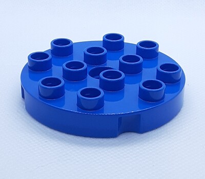 LEGO Duplo Turntable Plate Round Hole Locking Ridges 12 Studs Blue ...