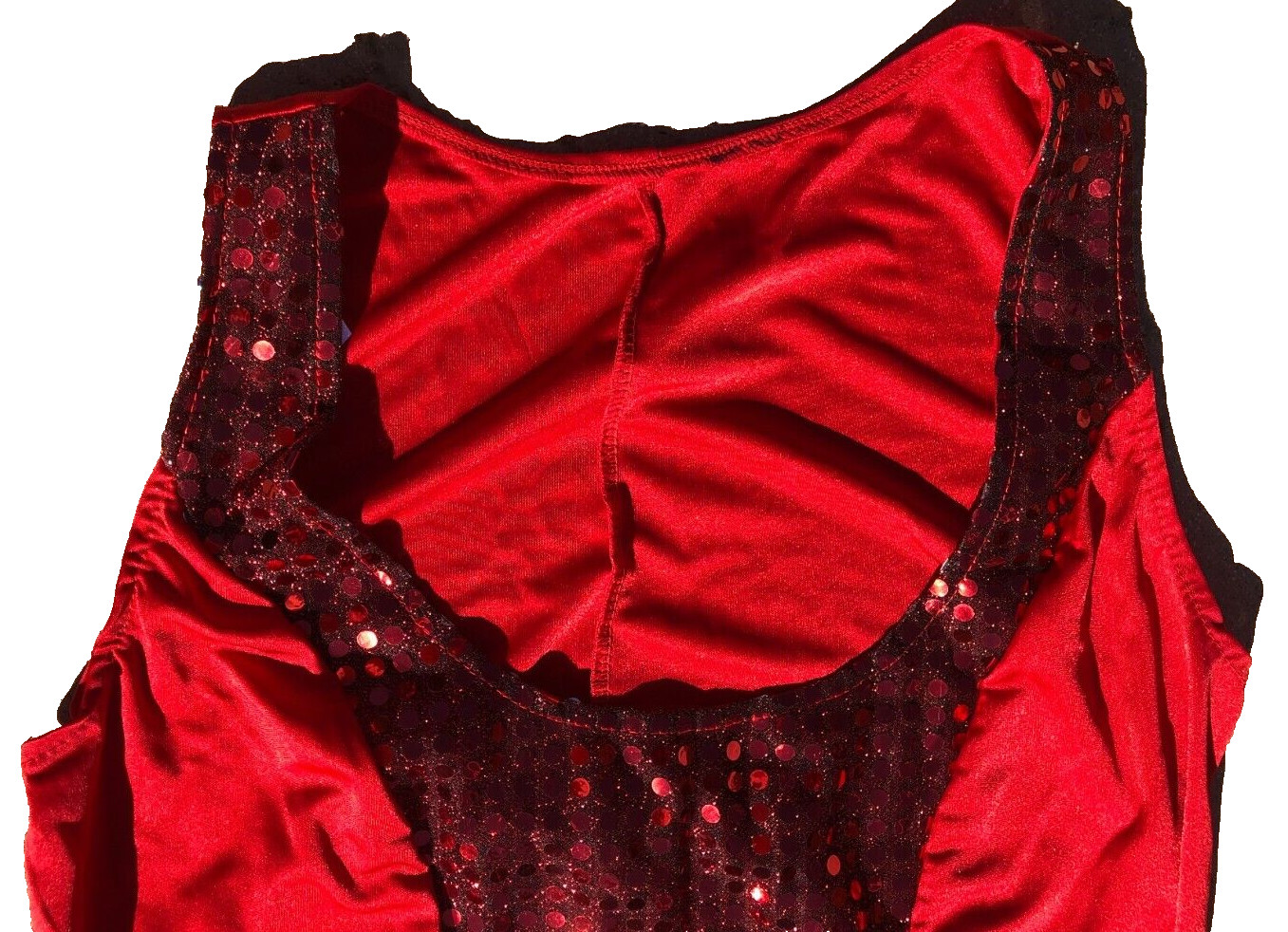 1920s soft FLAPPER shiny cherry red dress with sequin… - Gem