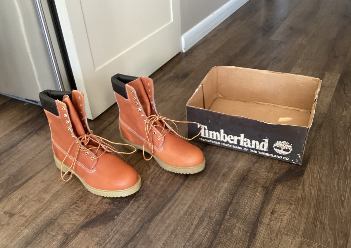 NOS NEW 1980s Timberland Leather Work Boots Men 10 1/2 USA NOS NEW 1980s Timberland Leather Work Boots Men 10 1/2 USA