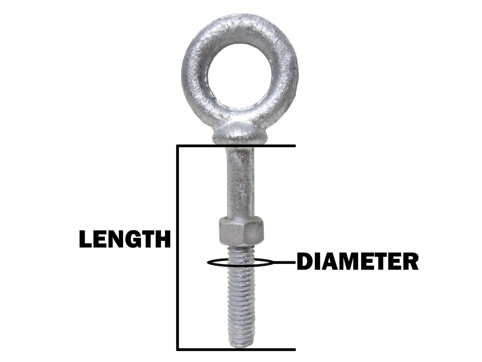 3/4" x 8" Shouldered Eye Bolts Forged Rigging Anchor Point - Pack of 2 ...