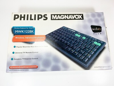 Philips MWK122BK Wireless WebTV Keyboard Plus Infrared Keyboard | eBay