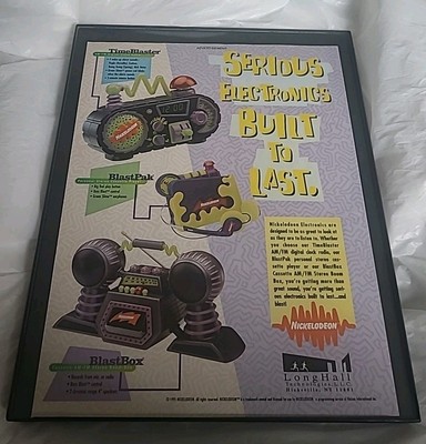 Nickelodeon Time Blaster Blastpak BlastBox Print Ad 1995 Framed 8.5X11 ...