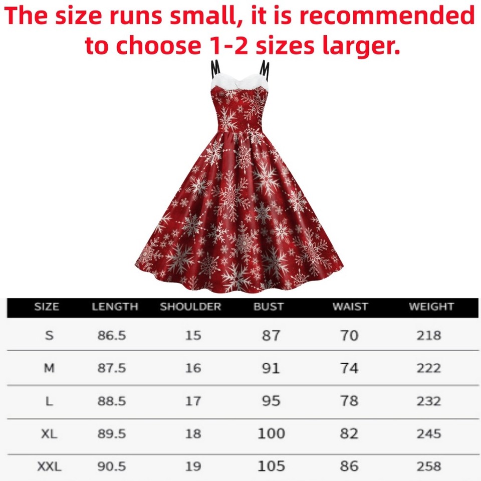 Women Christmas Dress Snowflake Sleeveless Dresses Cosplay Costume Xmas ...