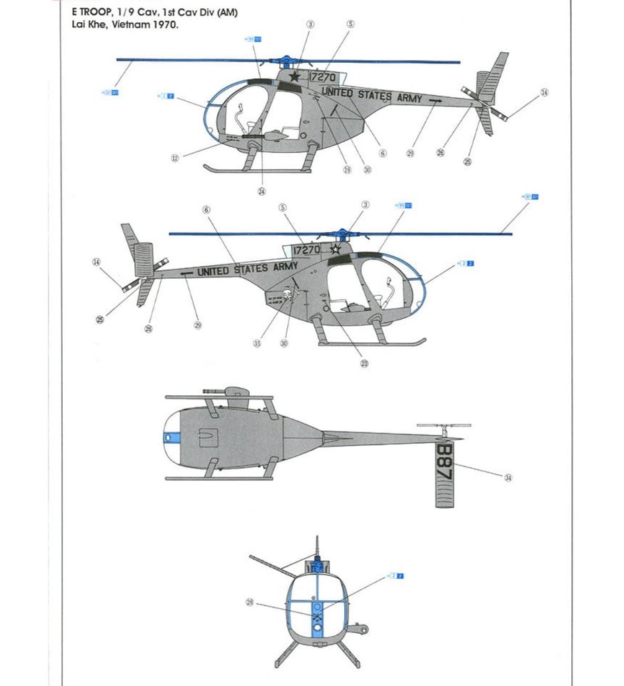 Dragon 3310 1/35 OH-6A Cayuse w/Crew Assembly Model Kit Precision ...