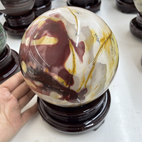 6.5LB 4.5" Natural Mookaite Jasper Sphere Healing Crystal Reiki Ball ...