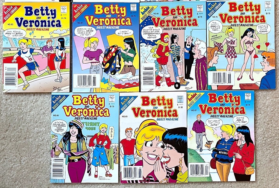 LOT of 15 BETTY & VERONICA DIGESTS ARCHIE COMICS 90s 10s GREAT ...