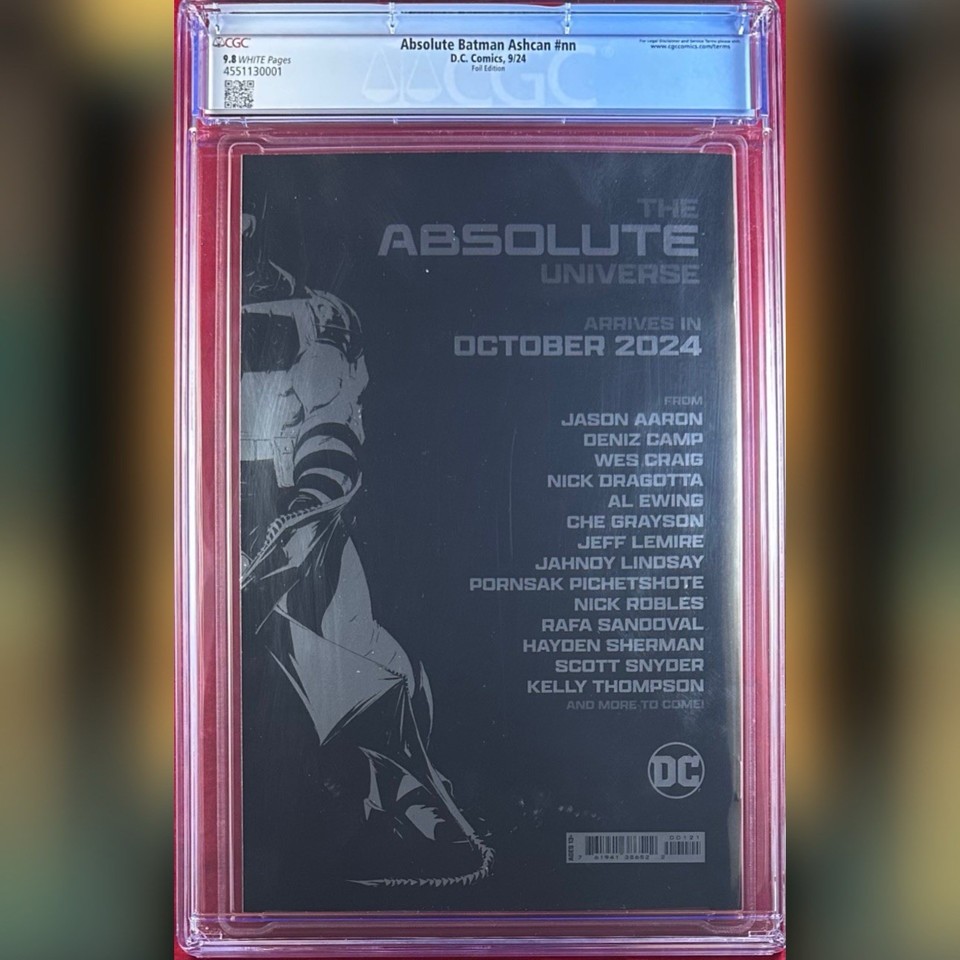 ABSOLUTE BATMAN #1 SDCC FOIL EDITION CGC 9.8 | eBay