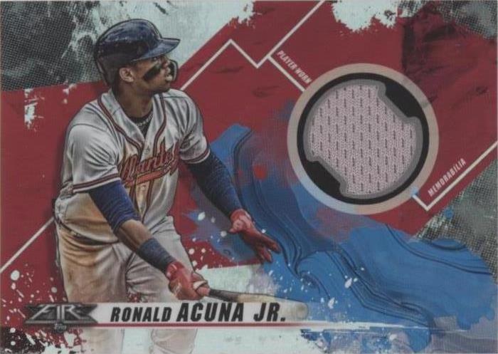 2019 Topps Fire - Fire Relics Ronald Acuña Jr. #FR-RAJ (MEM) for sale ...