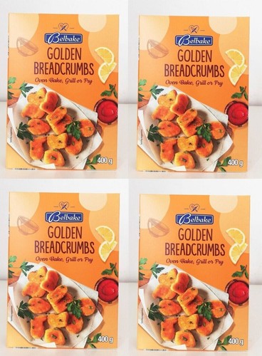 4 x Belbake Golden Breadcrumbs Vegetarian Vegan Oven Bake Grill Fry ...