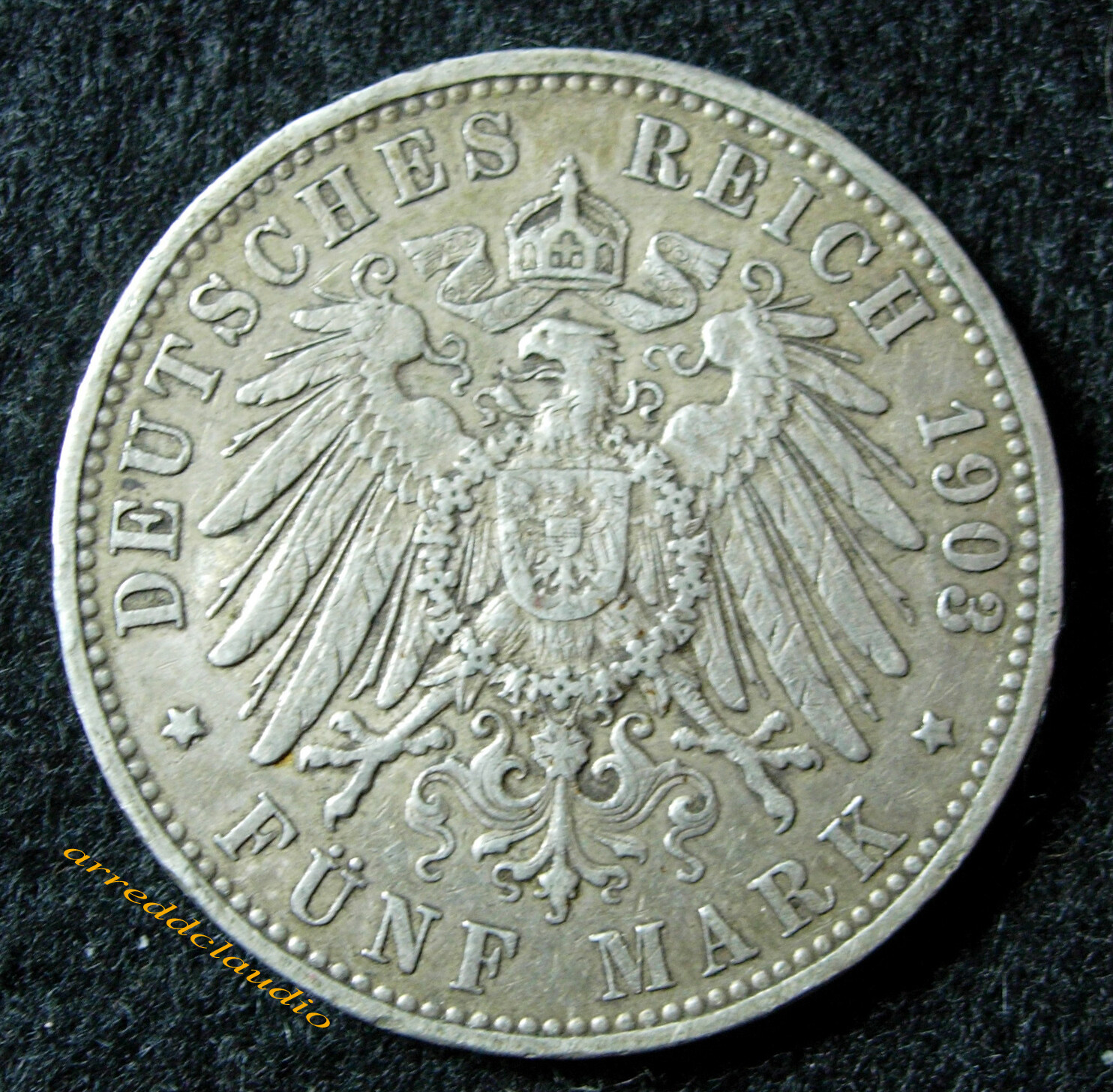 GERMANIA DEUTSCHES REICH FUNF 5 MARK 1903 J AMBURGO SPL- ARGENTO | eBay
