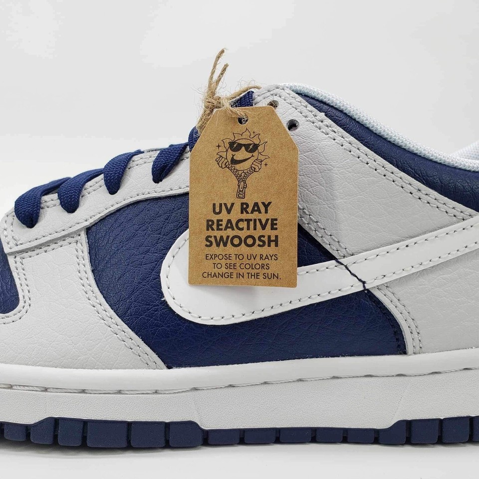 Nike Dunk Low GS UV Reactive Photon Dust Midnight Navy Size 6Y FN6968 ...