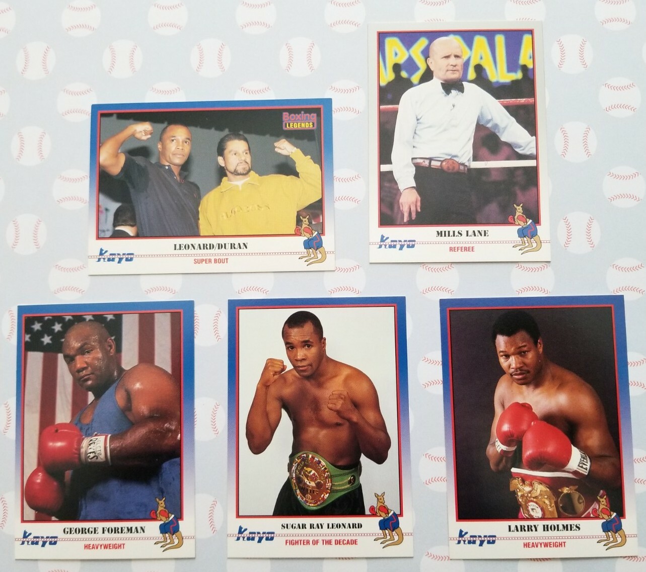 1991 Kayo 5 Boxing Card Lot - Sugar Ray Leonard Mills Lane George ...