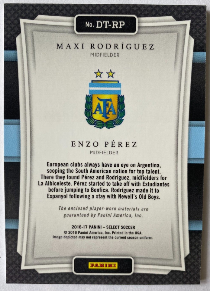 2016-17 PANINI SELECT SOCCER DOUBLE-TEAM MAXI RODRIGUEZ & ENZO PEREZ | eBay
