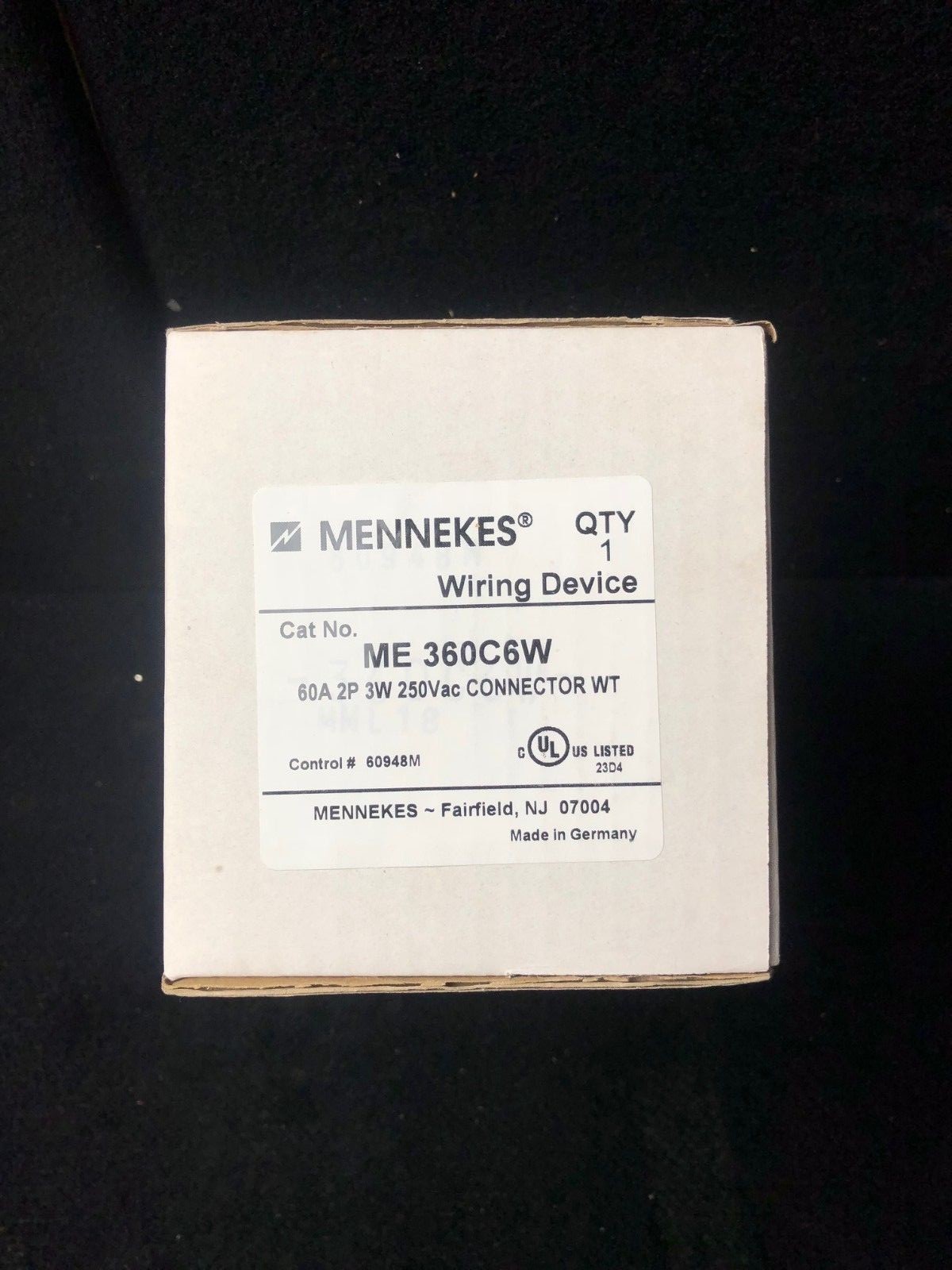 MENNEKES 360C6W PIN/SLEEVE WIRING DEVICE RECEPTACLE CONNECTOR 60A 3W ...