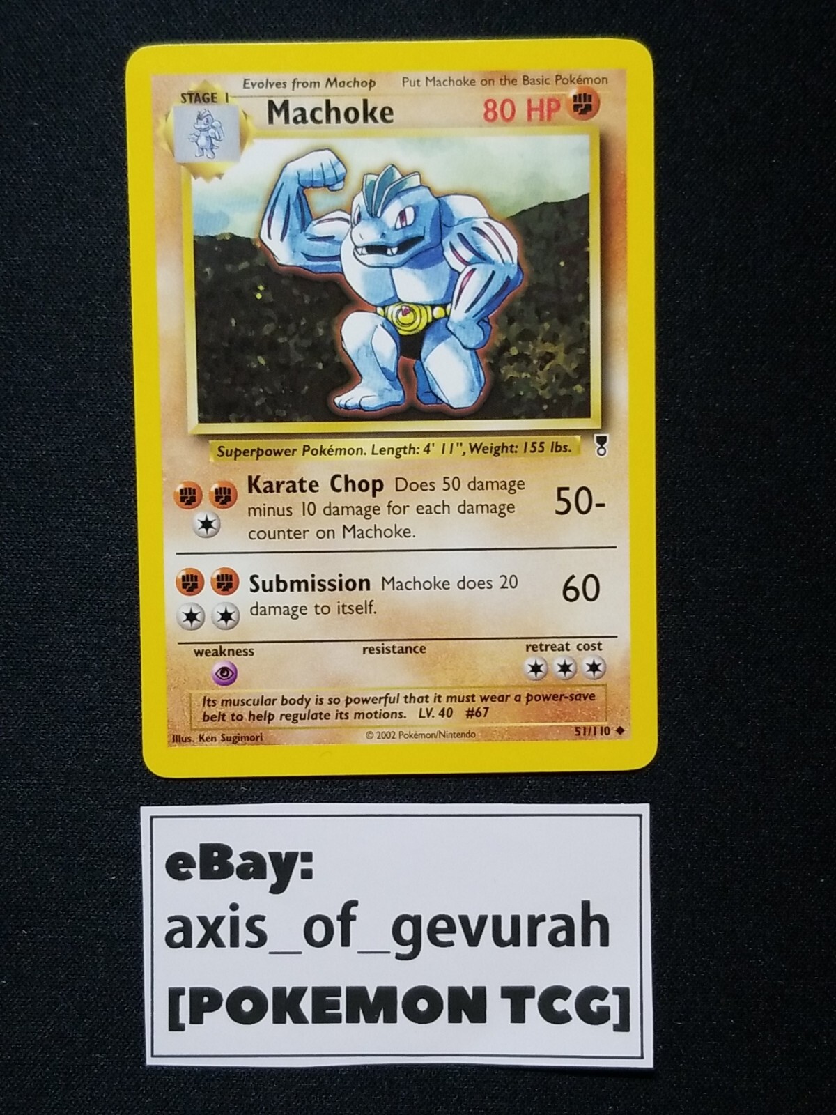 Machoke 51/110 [NM] Legendary Collection Set WOTC Pokemon Cards | eBay