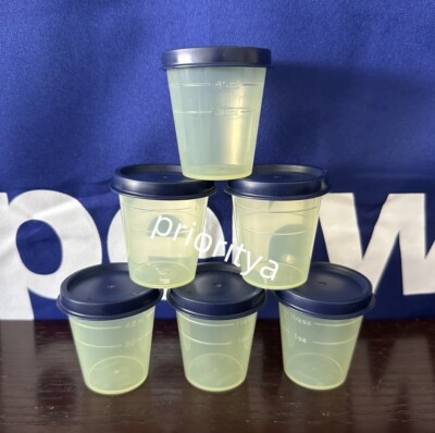 Tupperware Tupper Mini Midgets Container 2oz Set of 6 Green Dark Blue ...