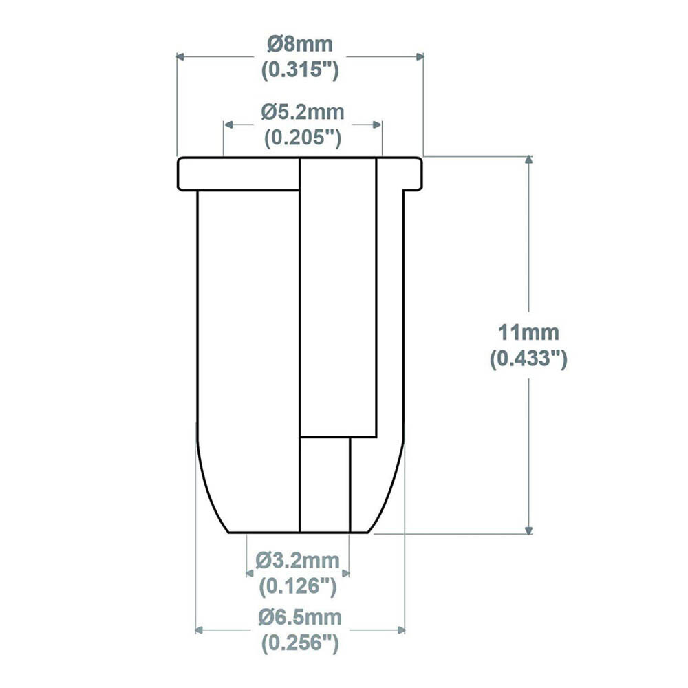 12Pcs Guitar String Mounting Ferrules for Tele Electric String Thru ...