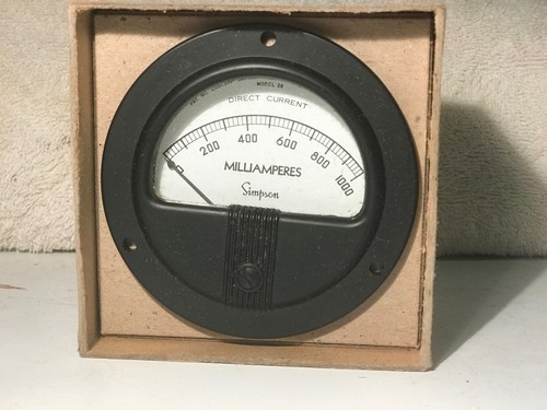 Vintage Simpson DC milliammeter, 1950s art deco | eBay