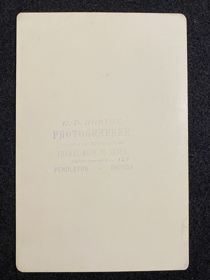 Pendleton Oregon OR Man With Mustache Umatilla Co. Antique Cabinet ...