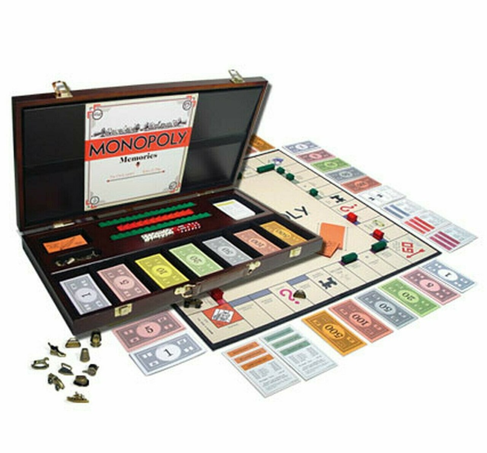Rare Monopoly 1935 Deluxe First Edition Classic Reproduction w/ Wood ...