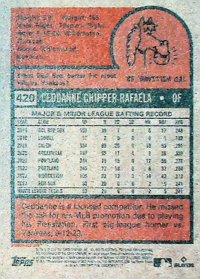 2024 TOPPS HERITAGE #420 CEDDANNE RAFAELA ROOKIE CARD BOSTON RED SOX | eBay