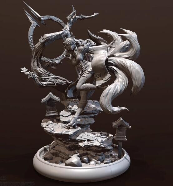 1/24 Resin Fox Fantasy Girl Model Kit Unpainted Unassembled td-6410 | eBay