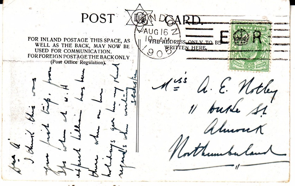 UK Felixstowe - Spiaggia E Case 1905 16 Agosto Londra Annullo Speciale ...