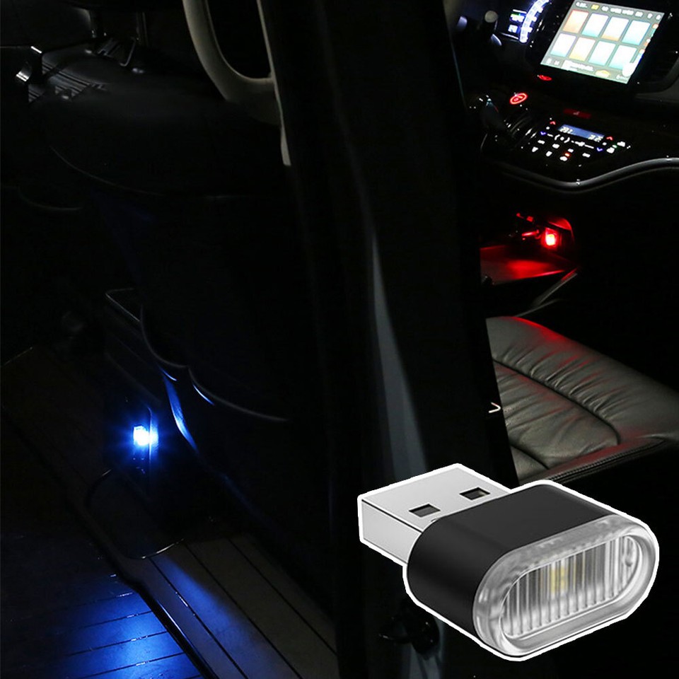 Car Interior USB Mini LED Light Neon Atmosphere Ambient Lamp Bulb ...