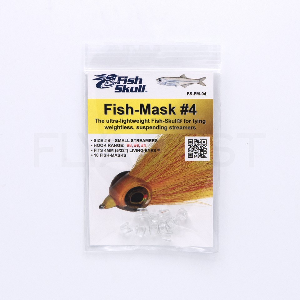 FISH SKULL FISH MASK - Fly Tying Clear Streamer Heads by Flymen - All ...