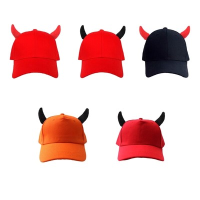 Halloween Devil Horn Baseball Caps Unisex Adult Hiking Fishing Baseball ...